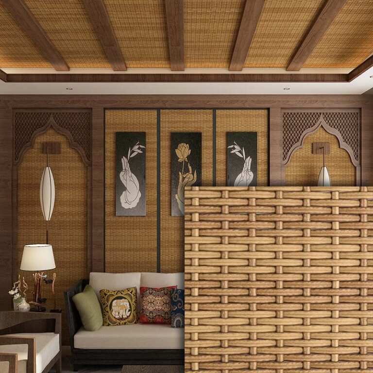 New trend rattan woven sheet: plastic rattan for cladding projects